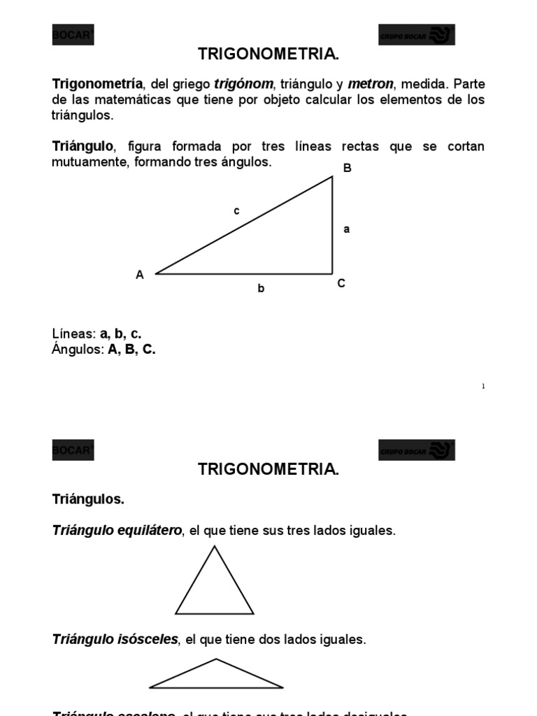 Trigomometria y Geometría | PDF | Trigonometría | Triángulo