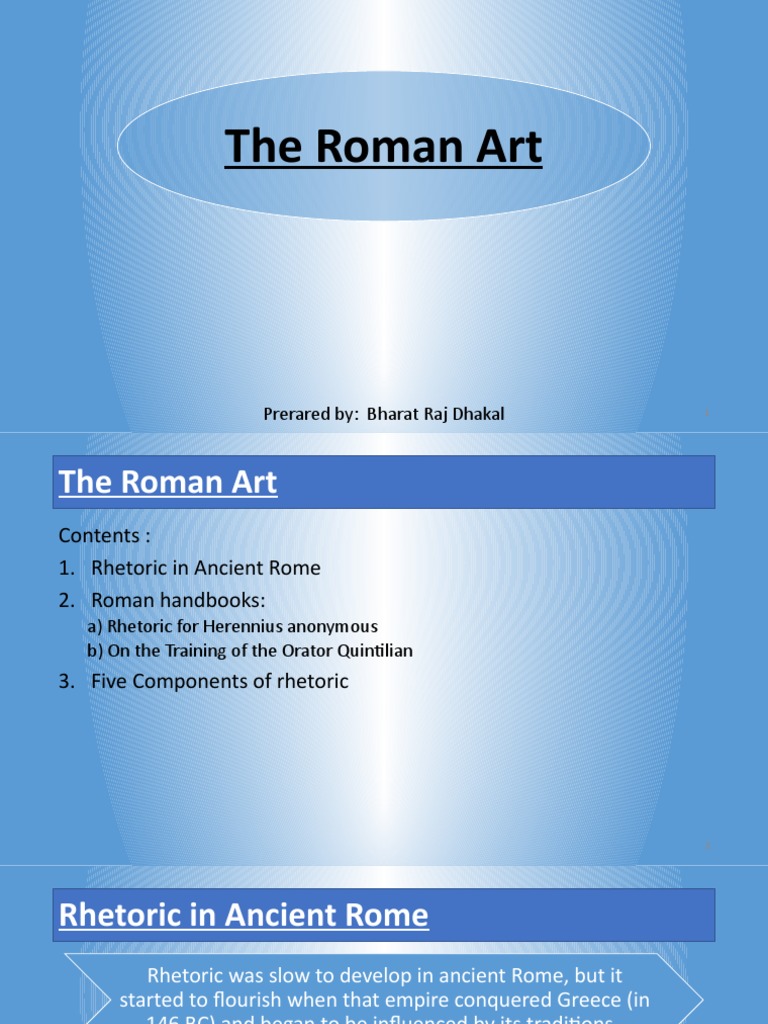 Rhetoric in The Roman Period | PDF | Rhetoric | Othello