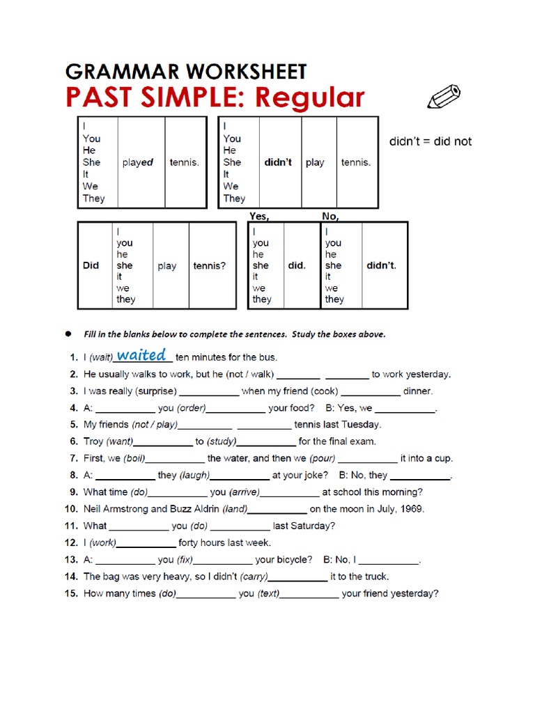 Past Simple Regular | PDF