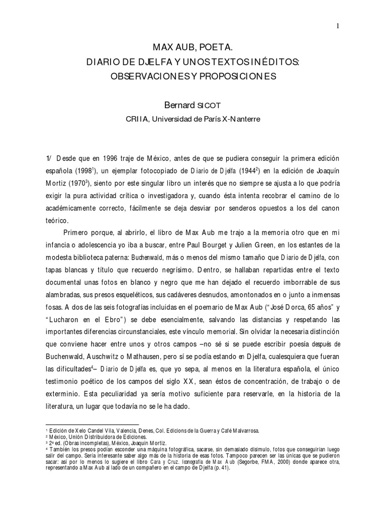 Max Aub. | PDF | Poesía | Autor