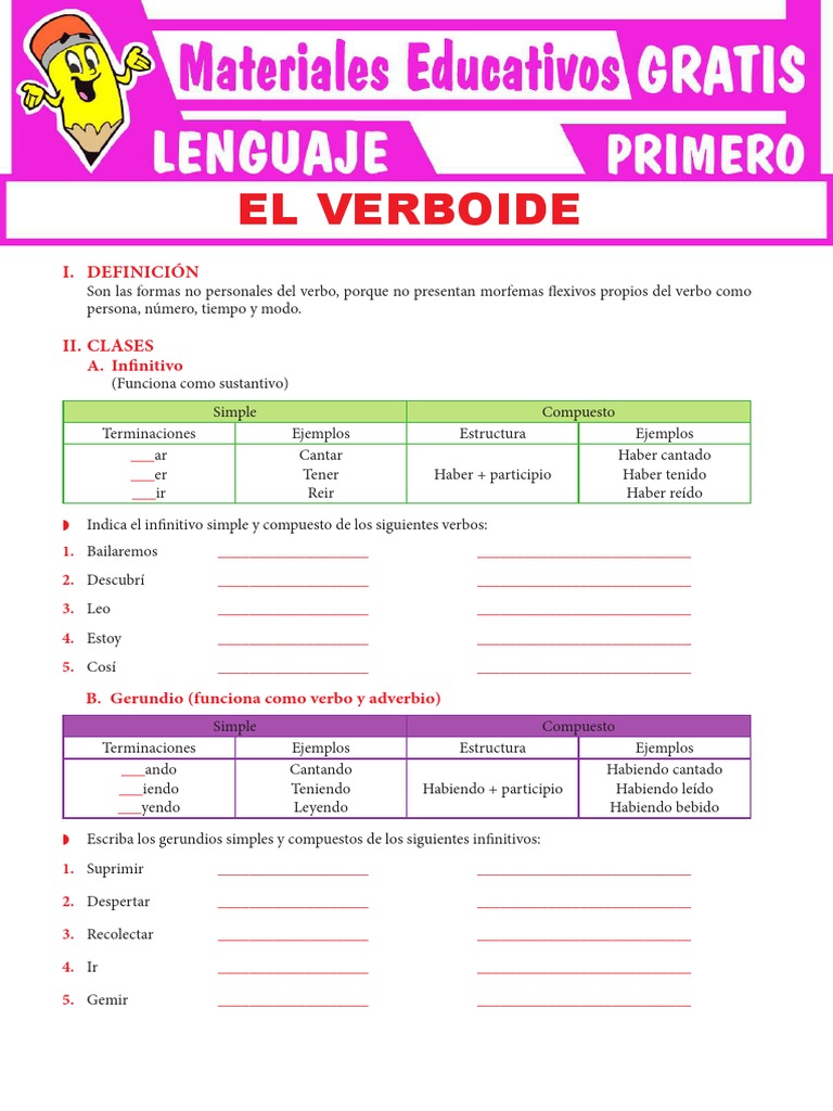 El Verboide: I. Definición | Verbo | Tipología Lingüística