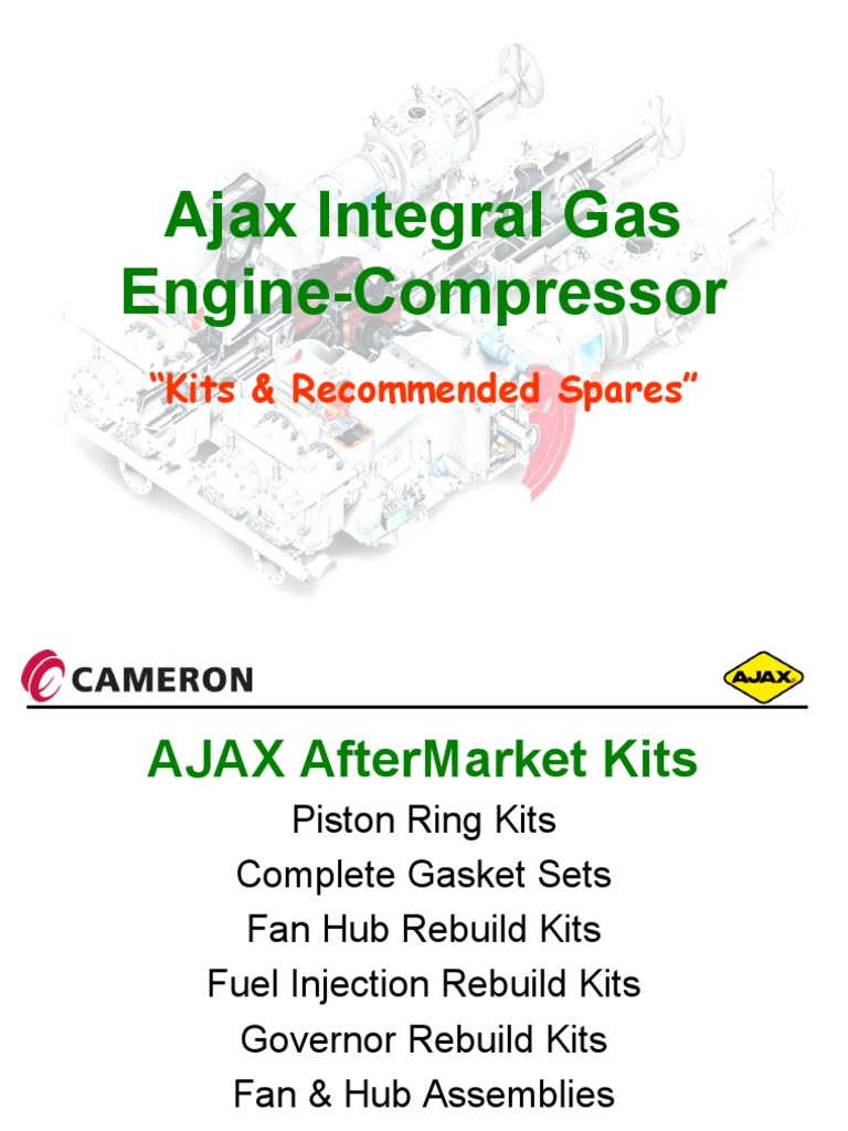 Ajax Engine-Compressor Spare Kits | PDF | Valve | Piston