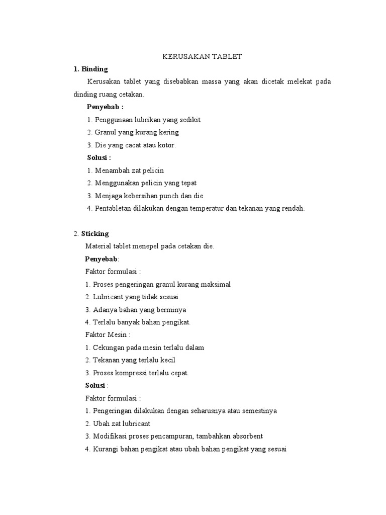 Kerusakan Tablet | PDF