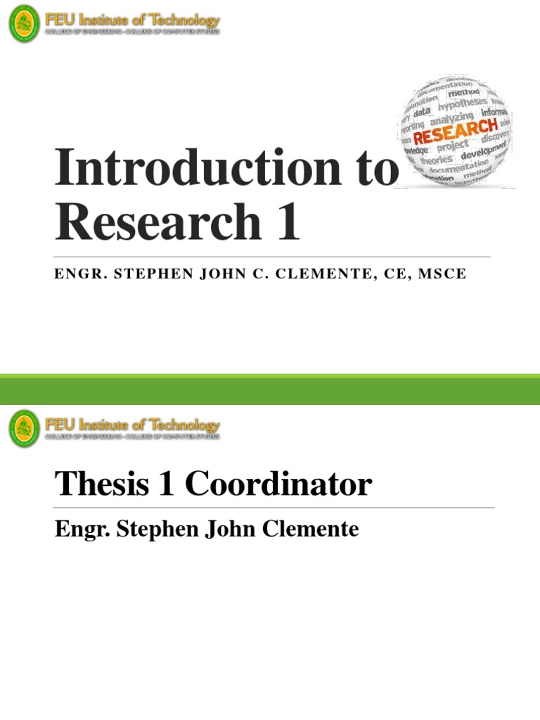 1 Introduction To Research 1 | PDF | Thesis | Plagiarism