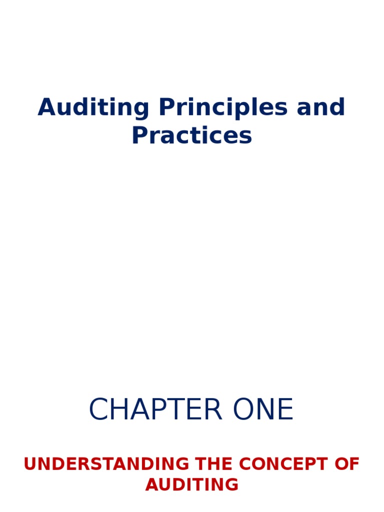Auditing Principles and Practices | PDF | Audit | Financial Audit