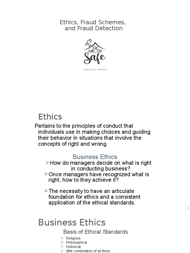 Ethics, Fraud Schemes, and Fraud Detection | PDF | Fraud | Business Ethics