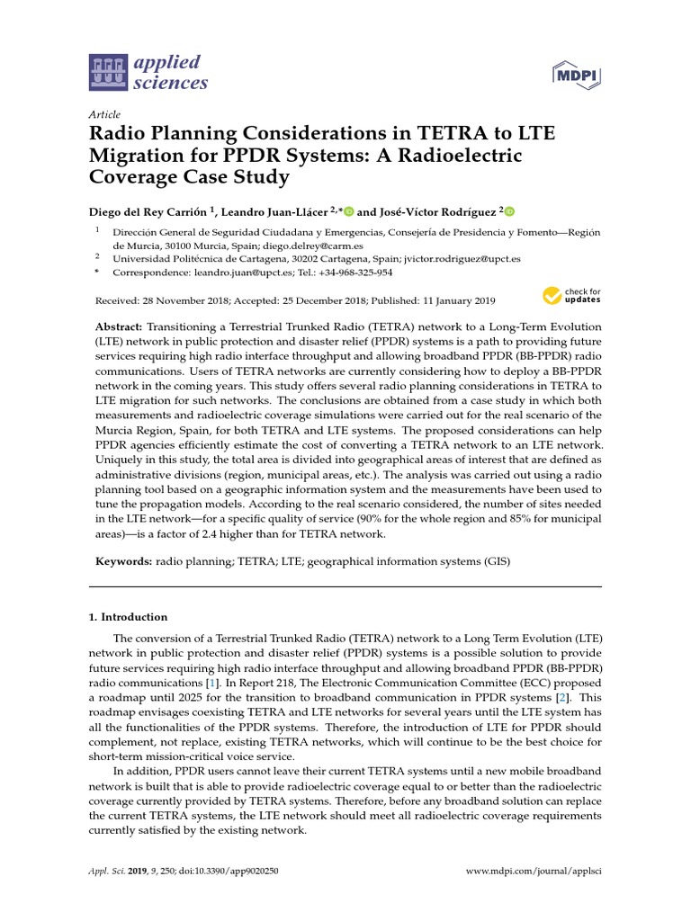 Coverage Study of TETRA and LTE PDF | PDF | Esri | Geographic ...