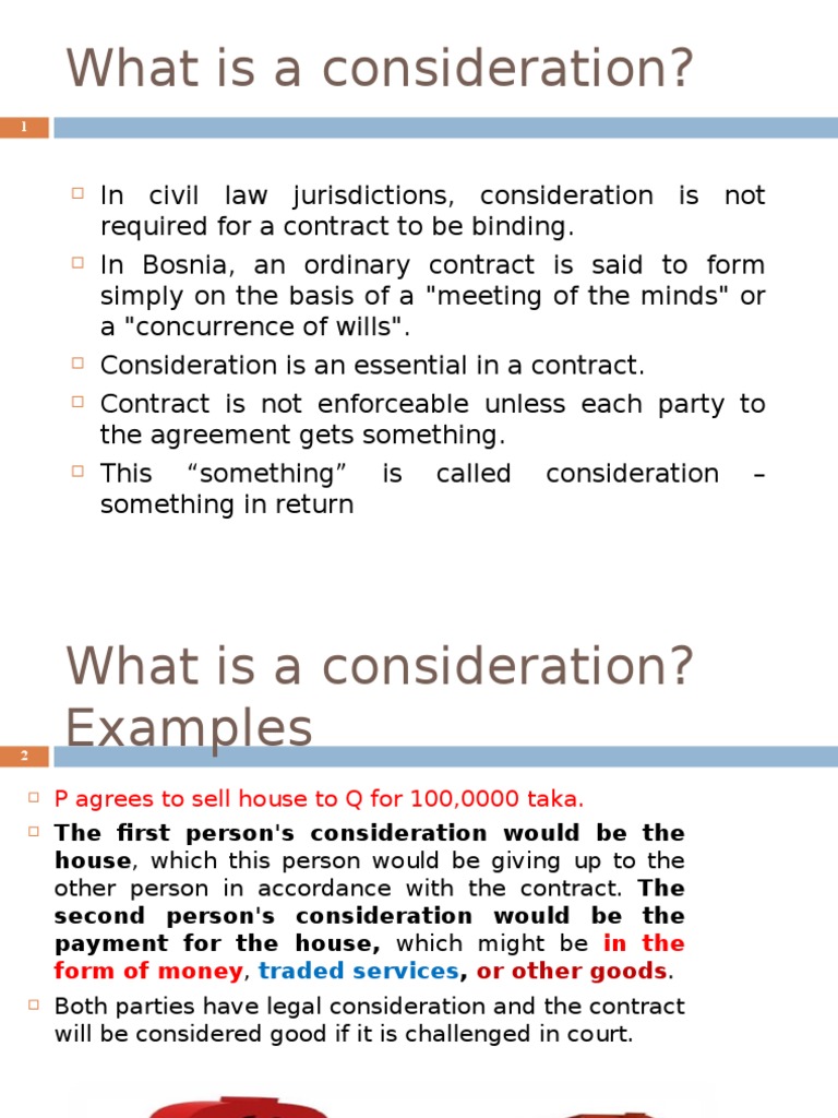 What Is A Consideration? | PDF | Consideration | Civil Law (Legal System)