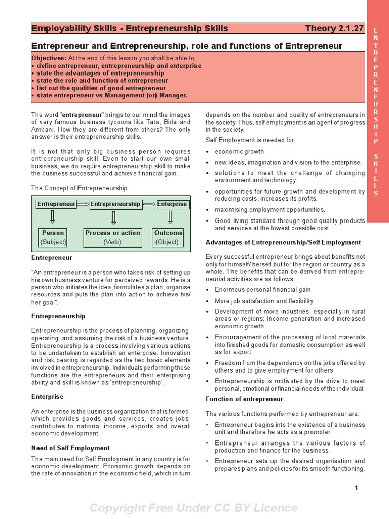 Employability Skills 2nd Sem Final-16 PDF | PDF | Entrepreneurship ...