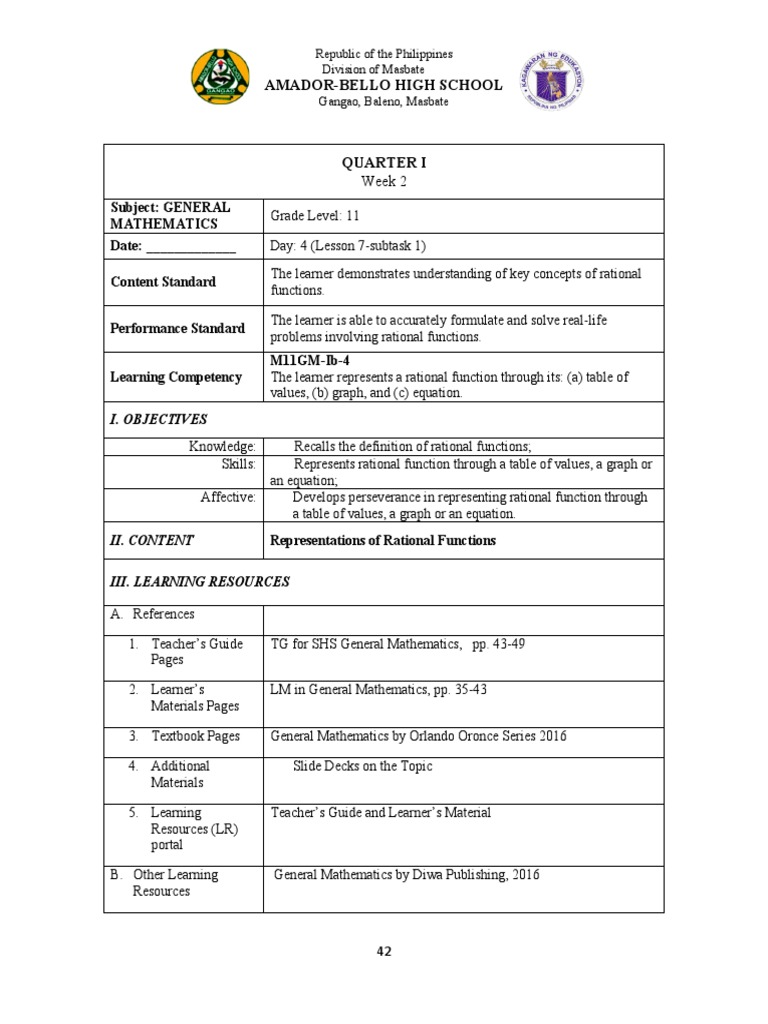 Week 2 Day 4 (Lesson 7 - Subtask 1) | PDF | Function (Mathematics) | Speed
