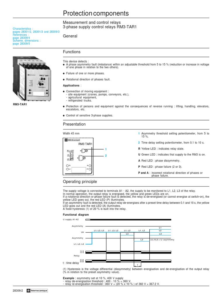 Protection Components: Measurement and Control Relays 3-Phase Supply ...