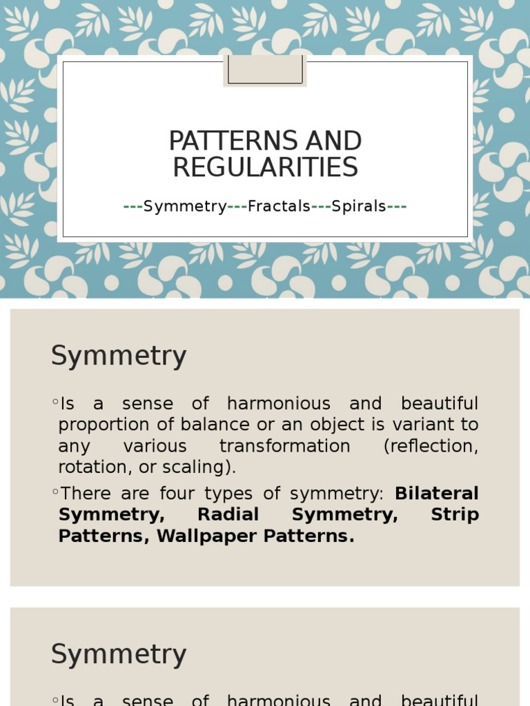 Patterns and Regularities | PDF