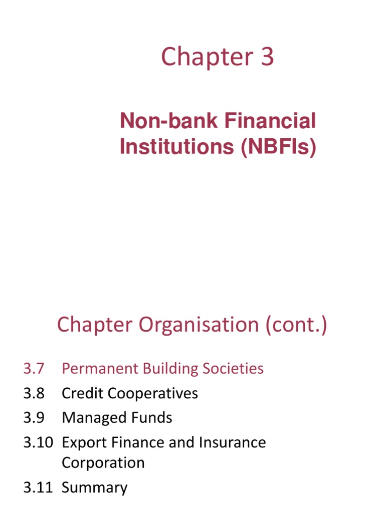 Non-Bank Financial Institutions in Australia: An Overview of Permanent ...