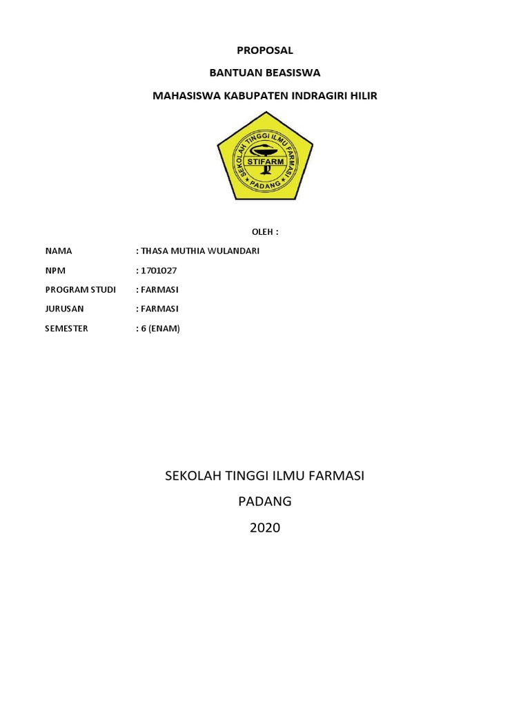 PROPOSAL Beasiswa | PDF
