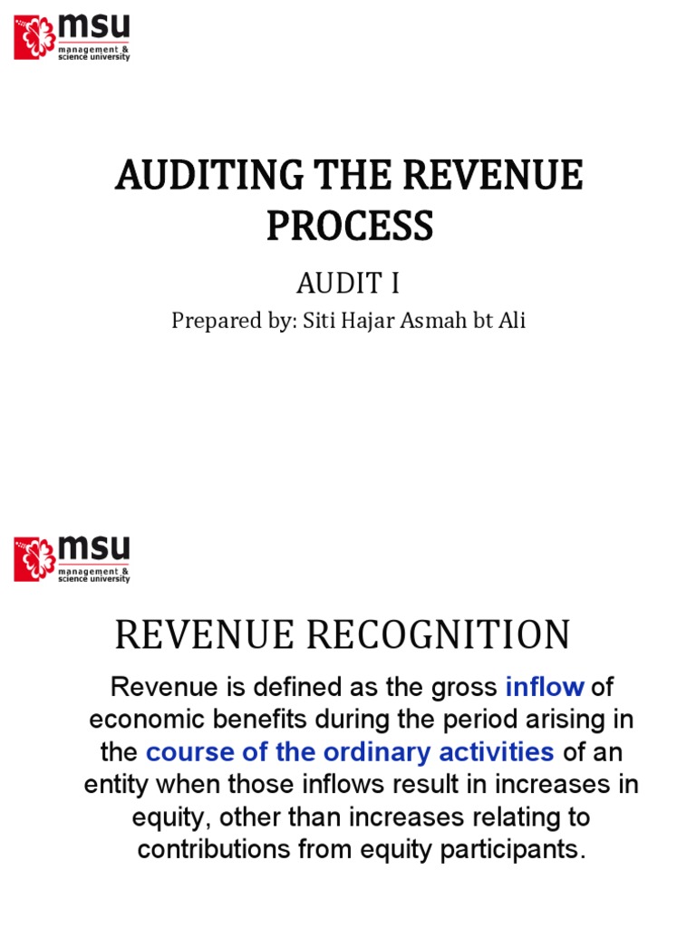Auditing The Revenue Process: Audit I | PDF | Receipt | Invoice