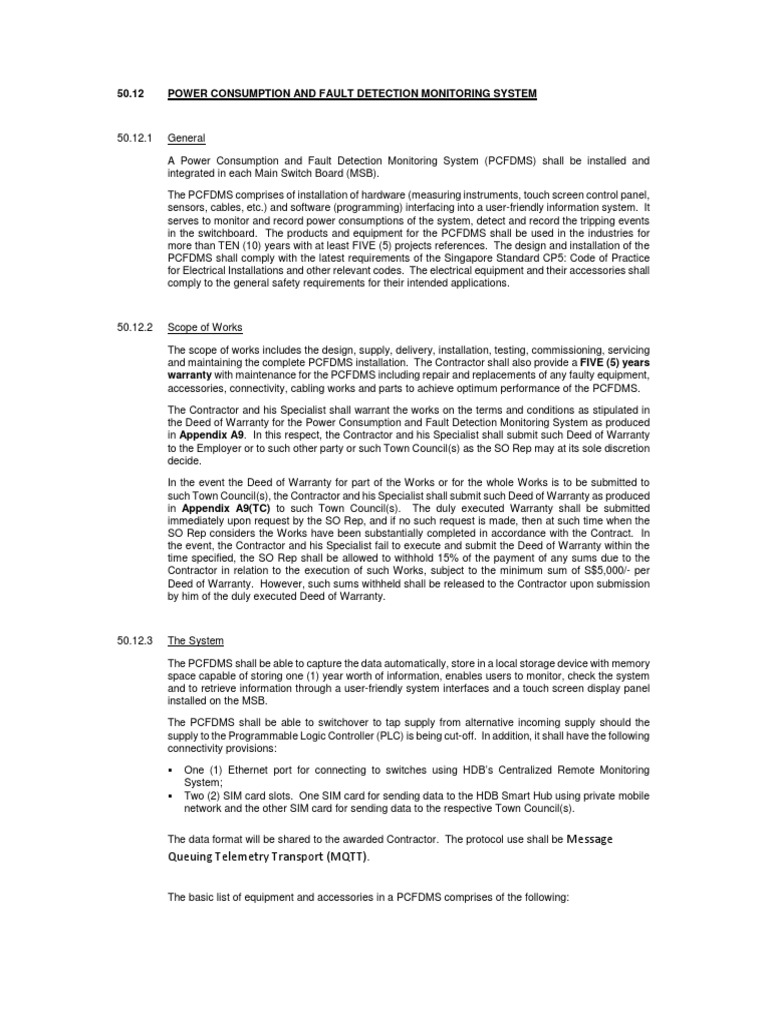Power Consumption And Fault Detection Monitoring System Pdf