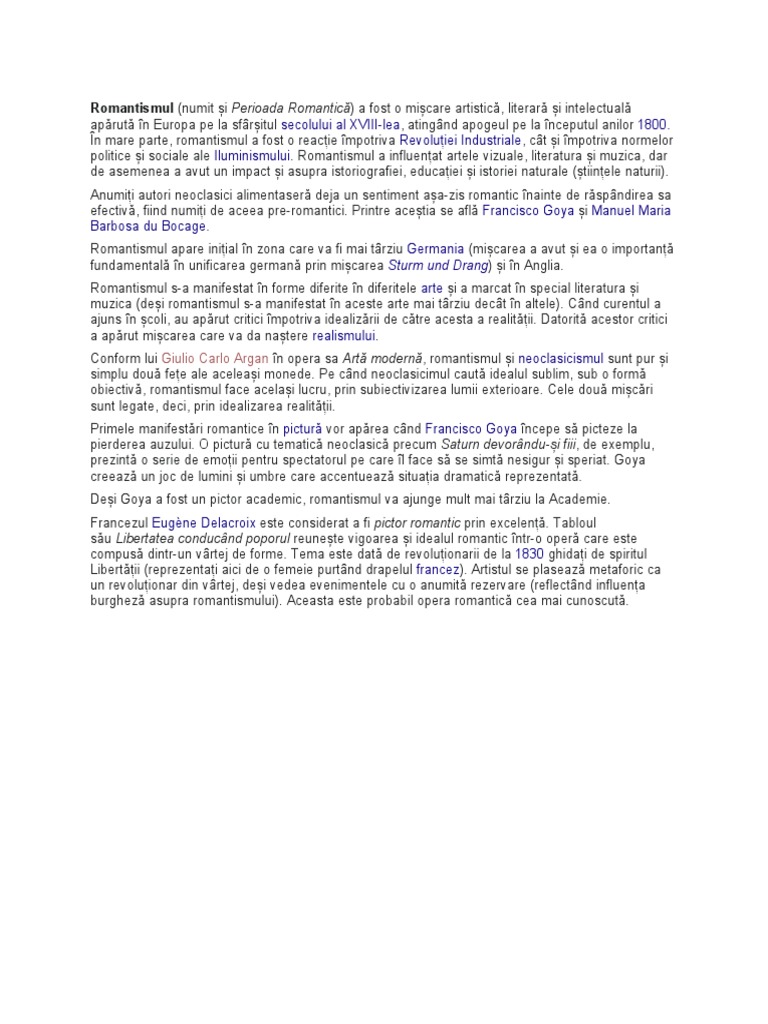 Romantismul | PDF