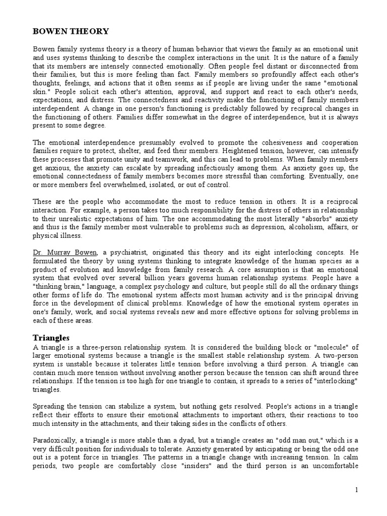 Bowen Theory | PDF | Family | Sibling