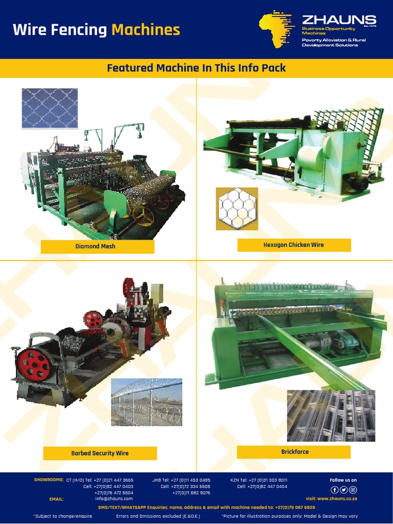 Machines: Wire Fencing | PDF | Wire | Manufactured Goods