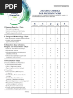 Judging Criteria For Posters: I. Poster Presentation - 25pts | PDF ...
