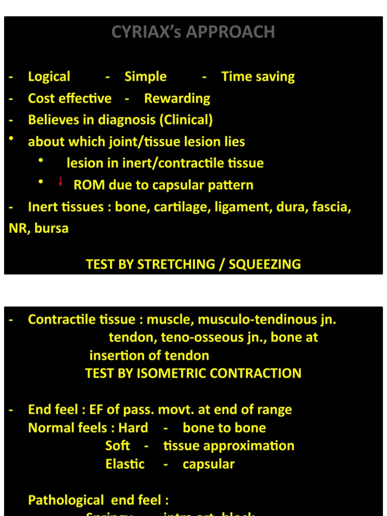 Cyriax Concept | PDF | Paresthesia | Elbow