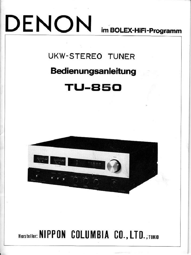 Hfe Denon Tu-850 de PDF | PDF