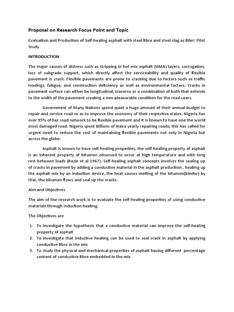 Msc. Project Proposal 01 | PDF | Road Surface | Asphalt