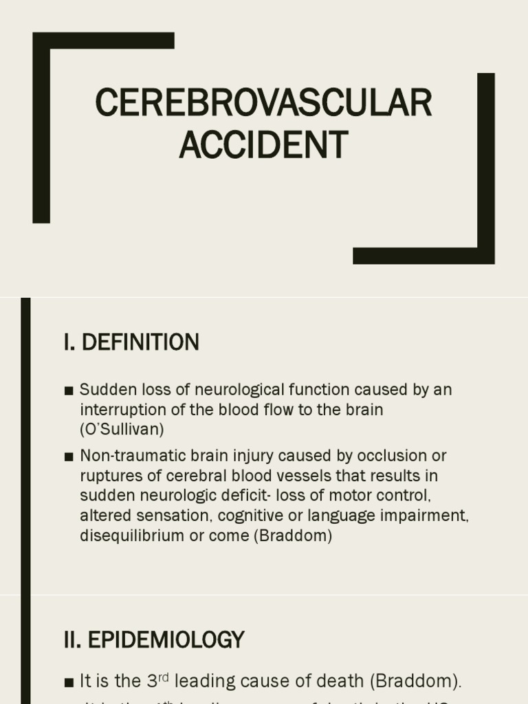 Cerebrovascular Accident | PDF | Cerebral Cortex | Parietal Lobe