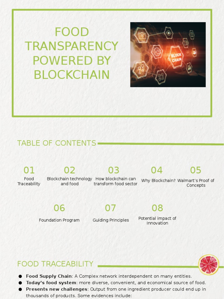 Food Transparency Blockchain | PDF | Interoperability | Foods