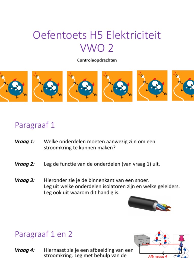 Oefentoets H5 Elektriciteit V2 PDF | PDF