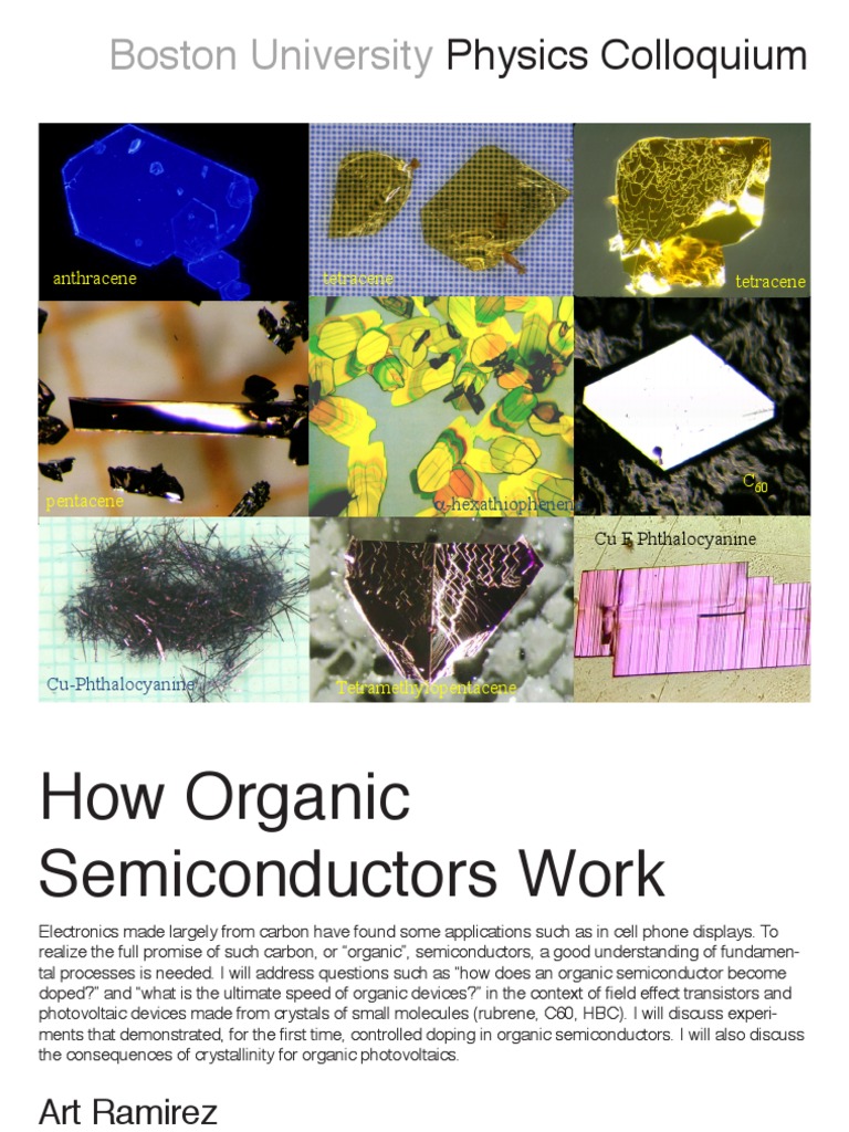 Understanding Organic Semiconductors | PDF