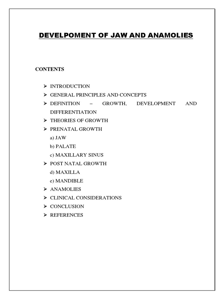 Development of Jaw | PDF | Human Nose | Skull
