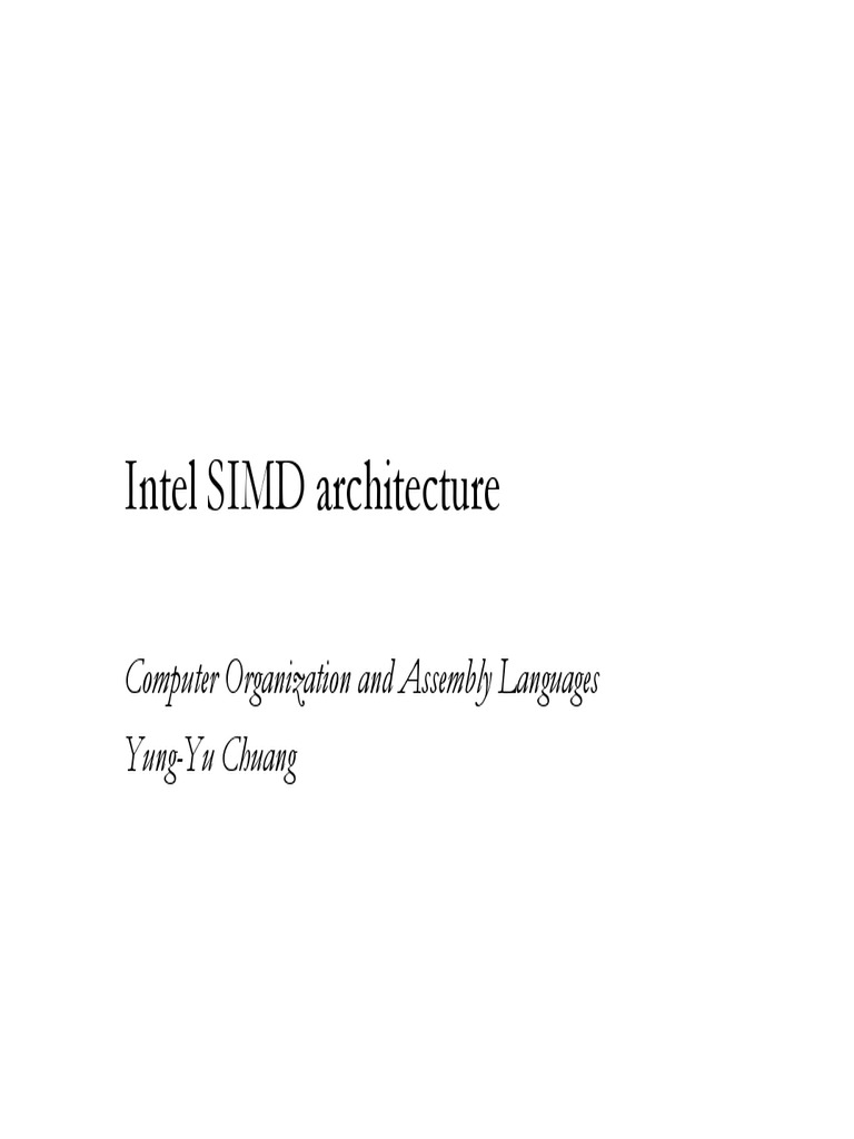 Lec17 x86SIMD PDF | PDF | Integrated Circuit | Computer Engineering