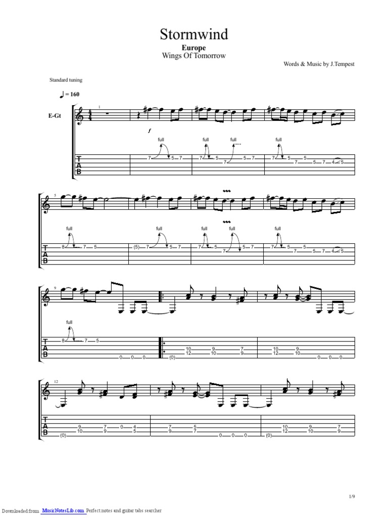 Stormwind Wings | PDF | Elements Of Music | Guitar Family Instruments