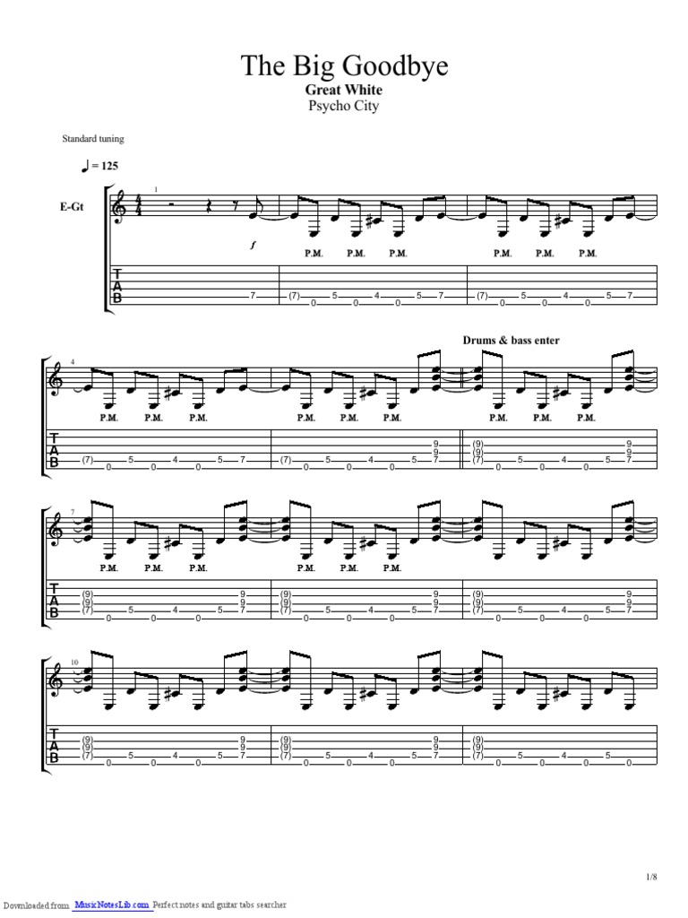 The Big Goodbye: Great White Psycho City | PDF | Musical Forms