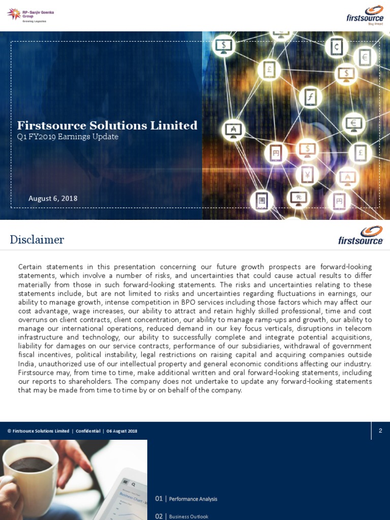 Firstsource Solutions Limited: Q1 FY2019 Earnings Update | PDF ...