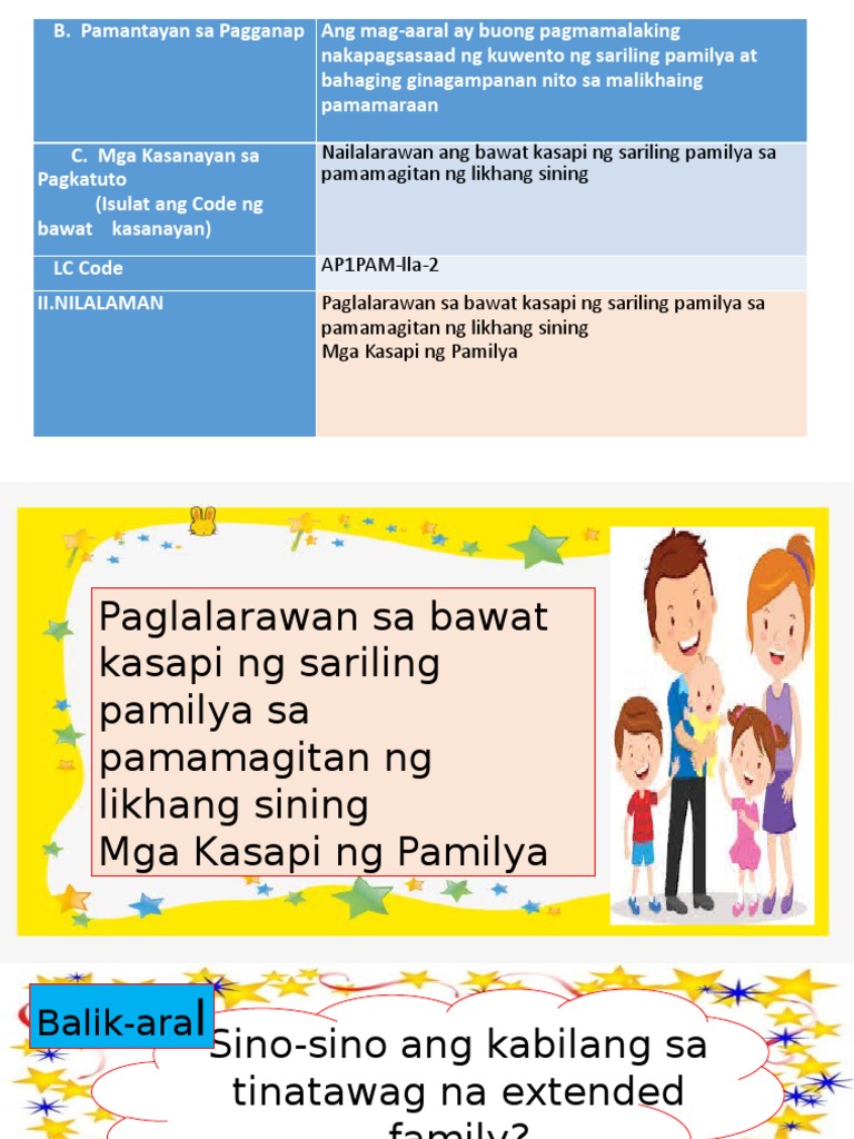 #5 Masining Na Pamilya | PDF