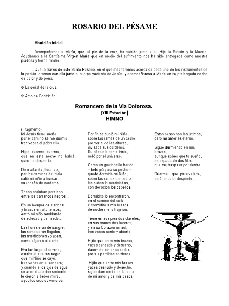 Rosario Del Pésame | Descargar gratis PDF | Estaciones de la Cruz ...