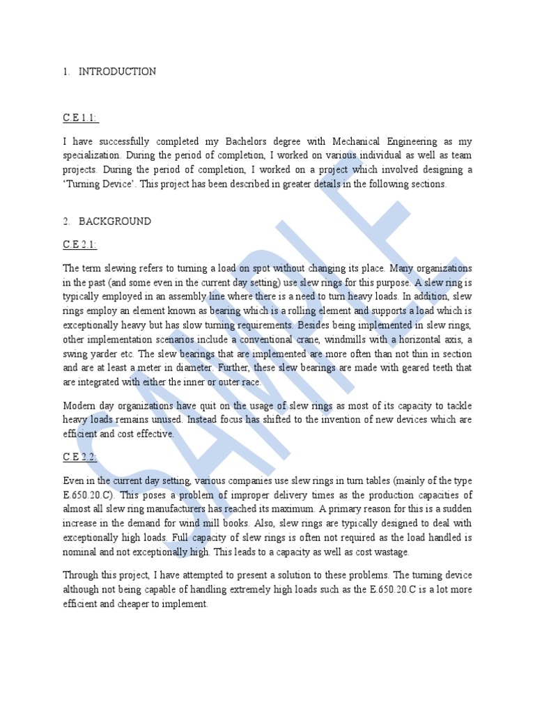 Sample Engineering Competency Demonstration Report | PDF | Business