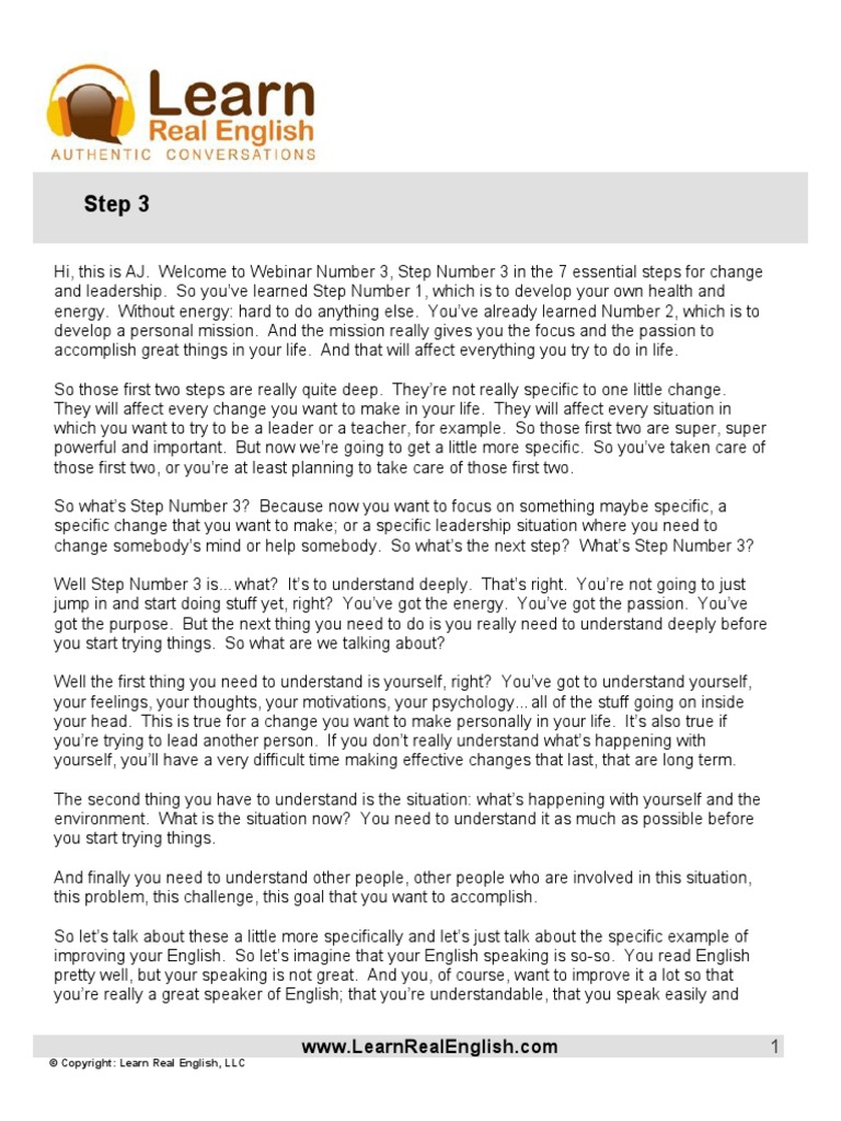 Step 3 | PDF | Motivation | Motivational