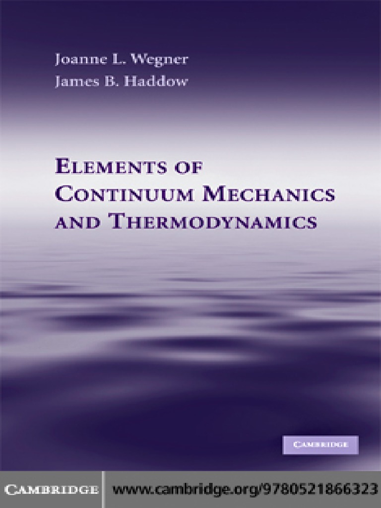 8XTjICF2ER Elements of Continuum Mechanics PDF | PDF | Tensor | Euclidean Vector