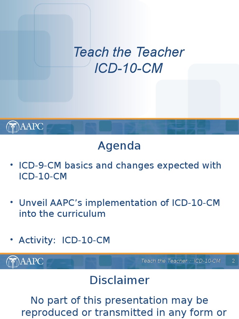 Teach The Teacher Icd 10 CM | PDF | International Statistical ...