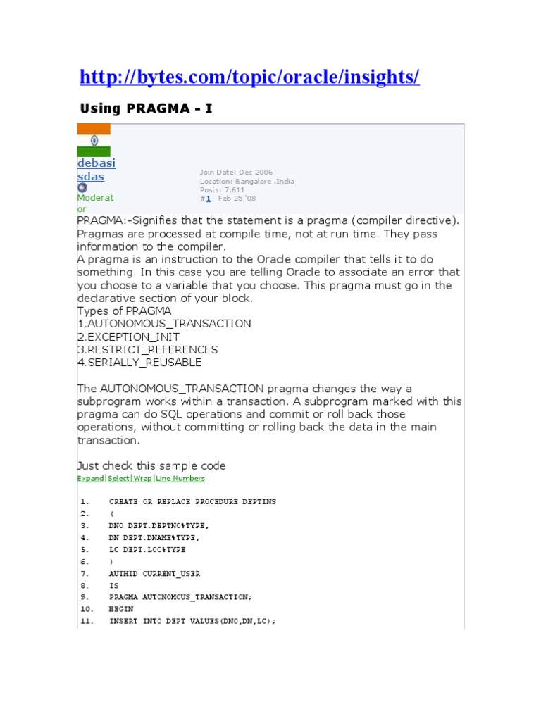 PL SQL Interview | PDF | Pl/Sql | Subroutine