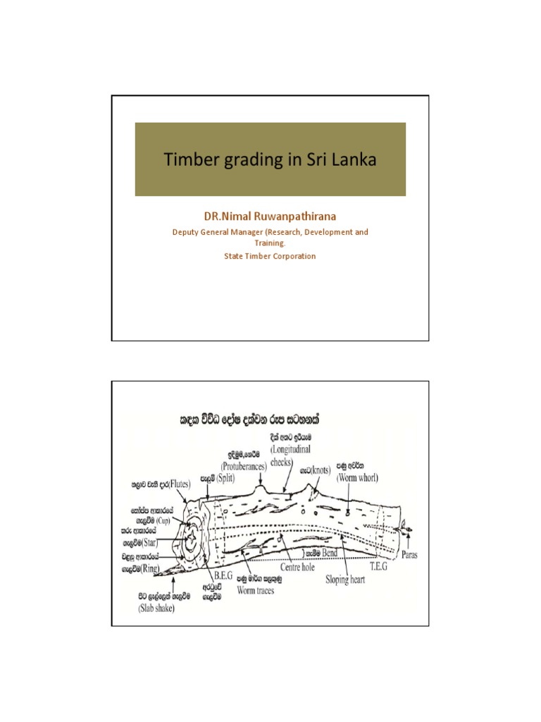 Supply of Timber in SL & Timber Grading - Dr. Nimal Ruwanpathirana ...