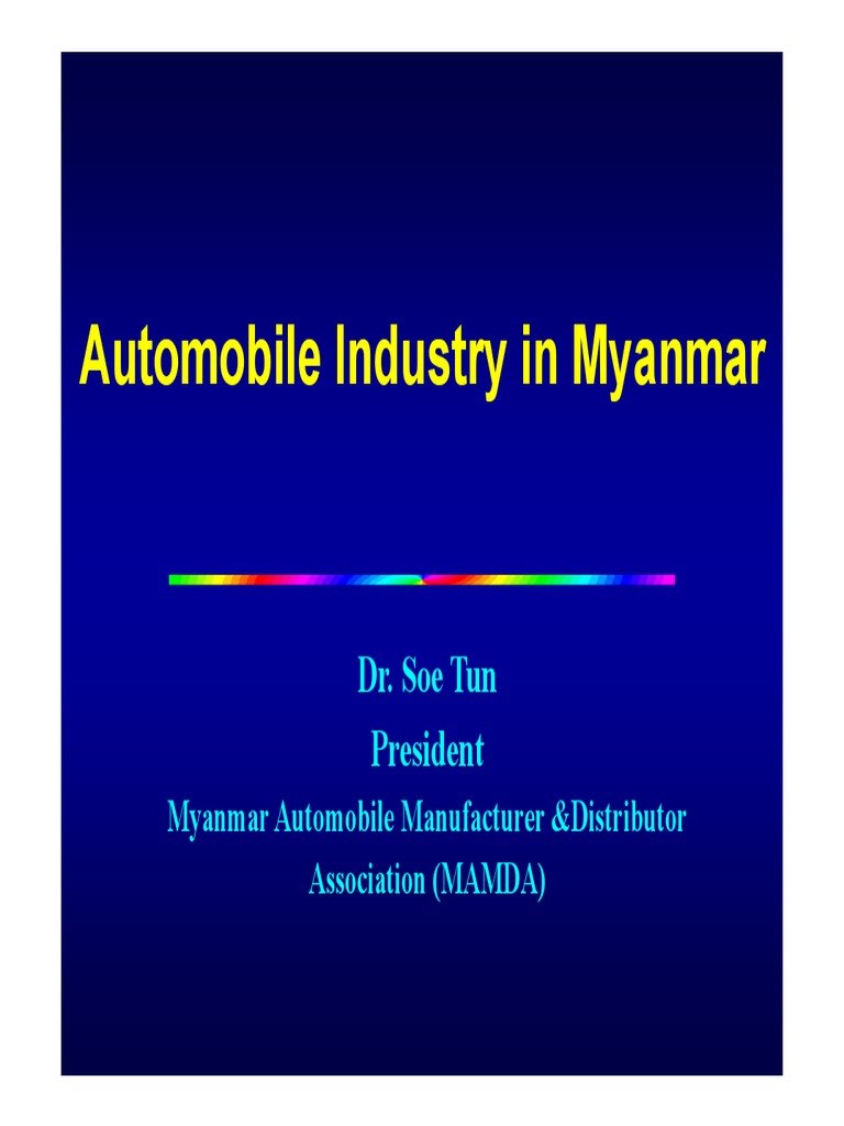 Myanmar Car Import and Sales Overview | PDF | Bus | Car