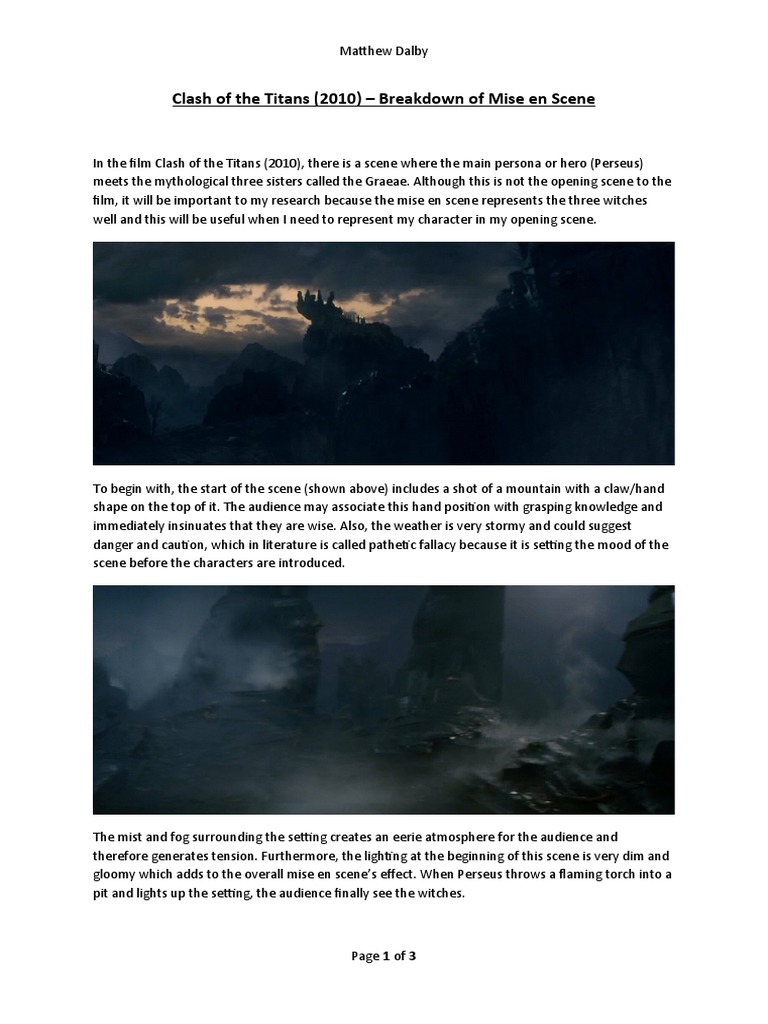 Clash of The Titans (Scene) | PDF