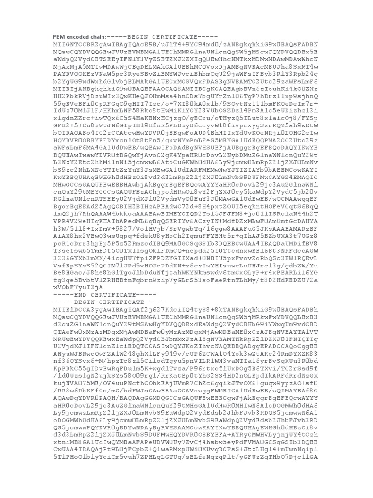 PEM Encoded Chain | PDF