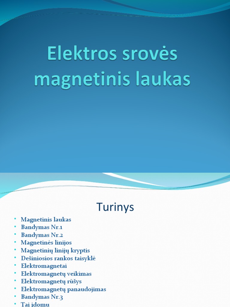El - Sroves Magnetinis.l | PDF
