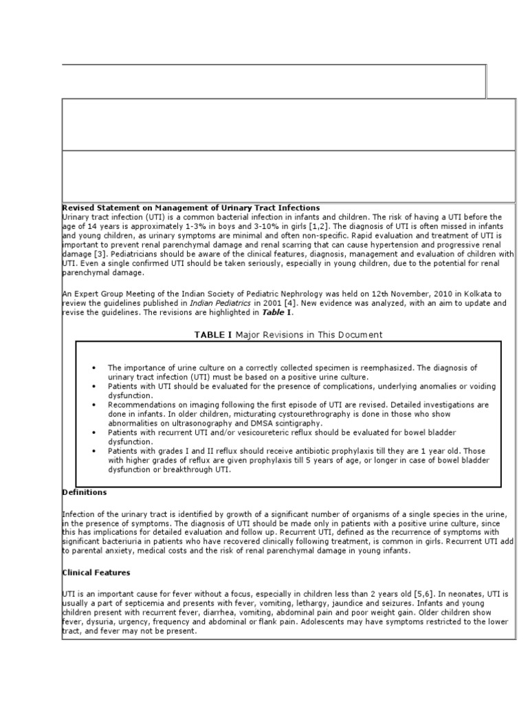 UTI Guidelines | PDF | Urinary Tract Infection | Genitourinary System