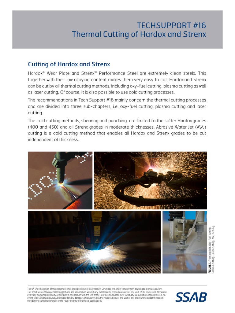 SSAB Cutting of Hardox and Strenx V2 2016 PDF | PDF | Heat Treating | Steel